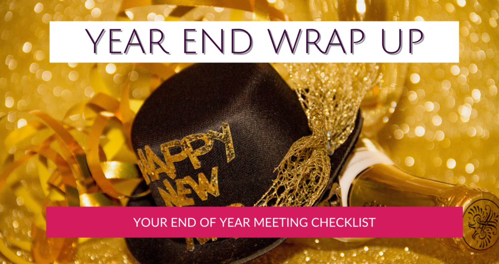 Year End Wrap Up Meeting Checklist - McKnight Operational Consulting